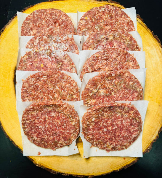 £10 Tray Beef Burgers – Gregorich Butchery